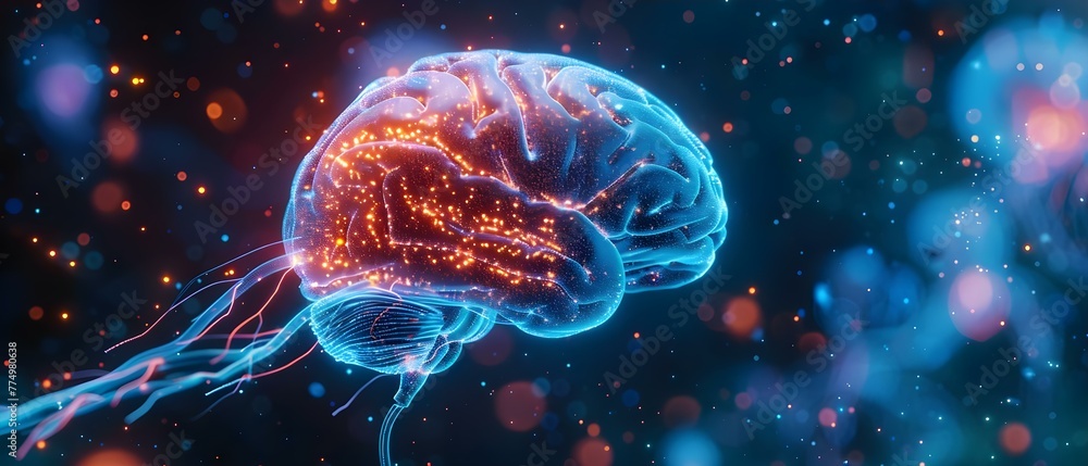 Illustration of Brain Mapping: Nerve Function and Sensory Pathways in ...