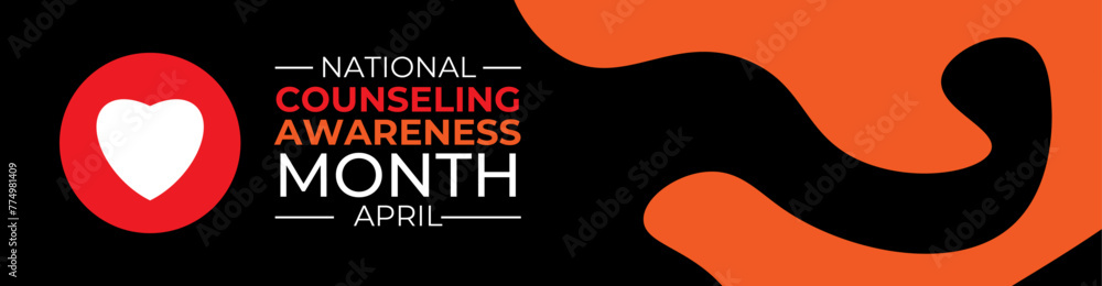 National Counseling Awareness Month background or banner design ...