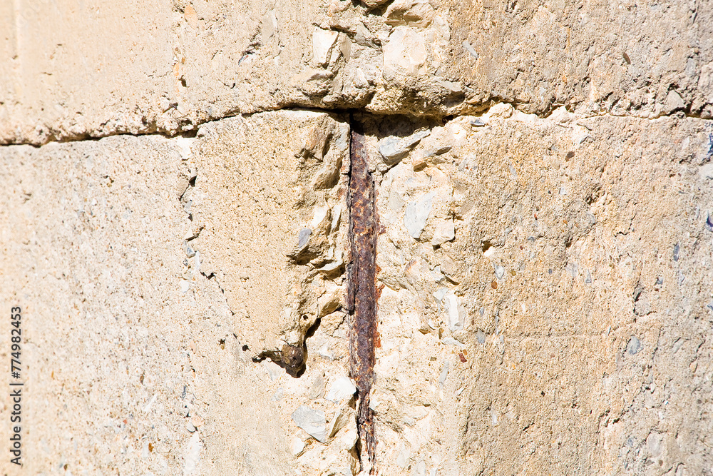 Poor and damaged concrete cover and corrosion of reinforcement bars ...