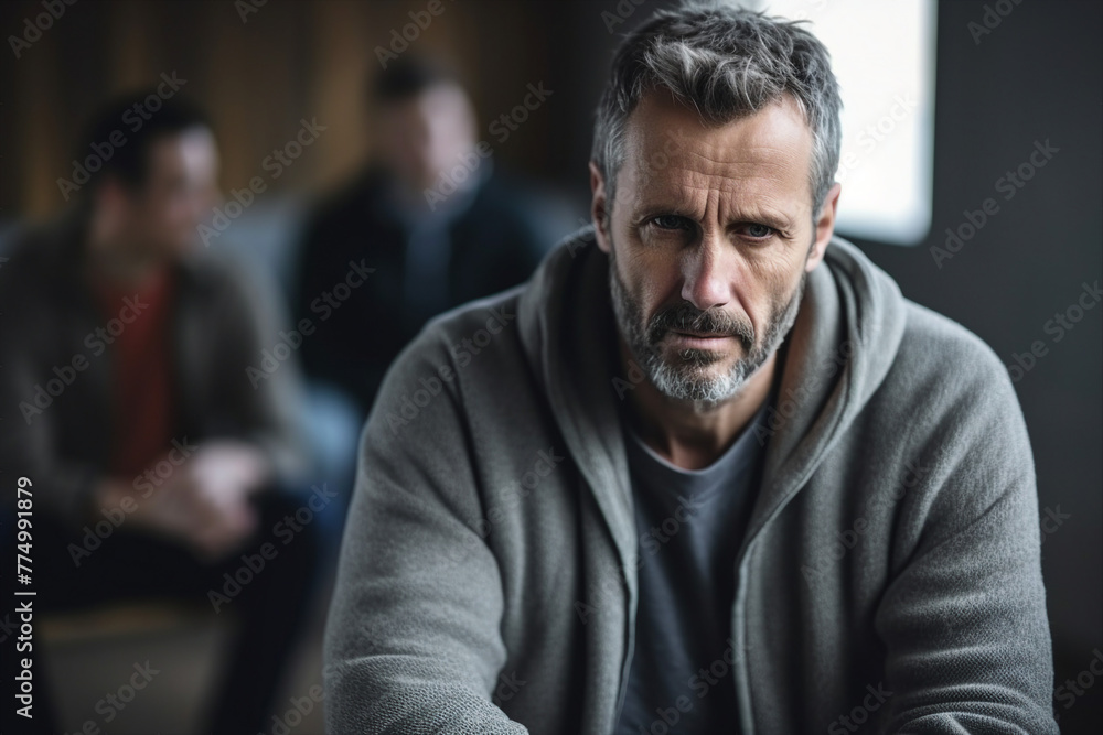 Depressed man losing his job and heartbroken made with ai generative ...