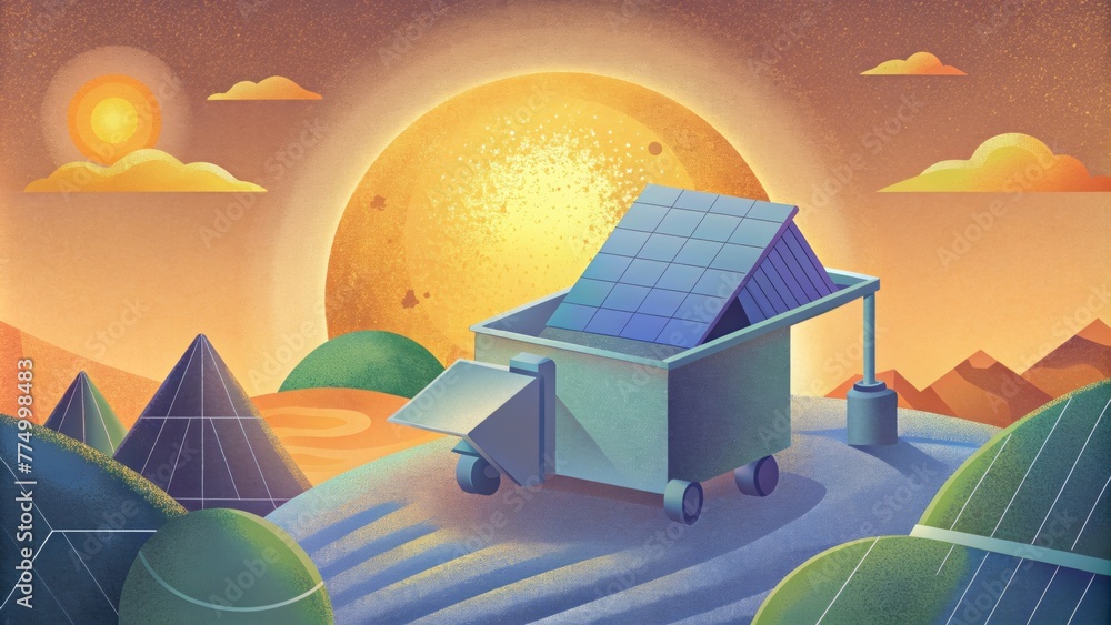 An automated waste management system that uses solarpowered machines to ...