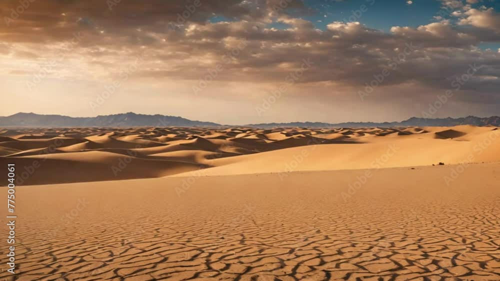 Desert Mirage Depict a mesmerizing desert landscape with shimmering ...