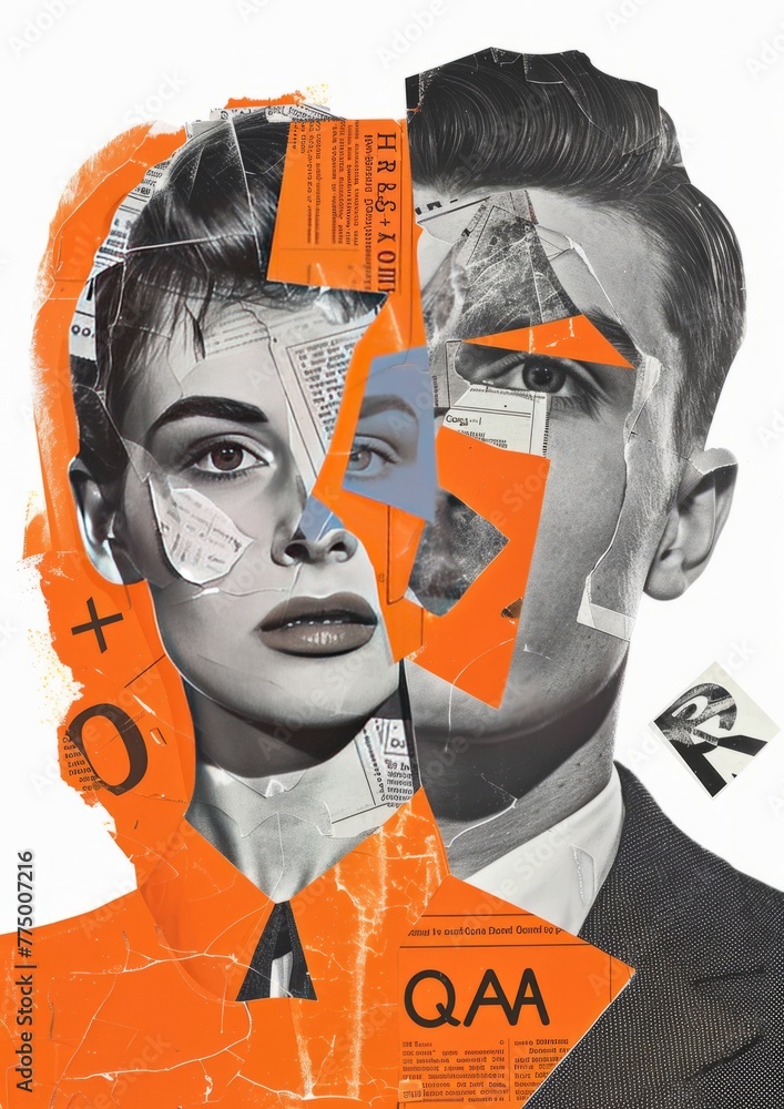 Propaganda poster of 1960s. Different pieces template, in the style of ...