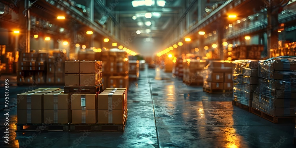 Busy warehouse with stacks of packages highlighting the importance of ...