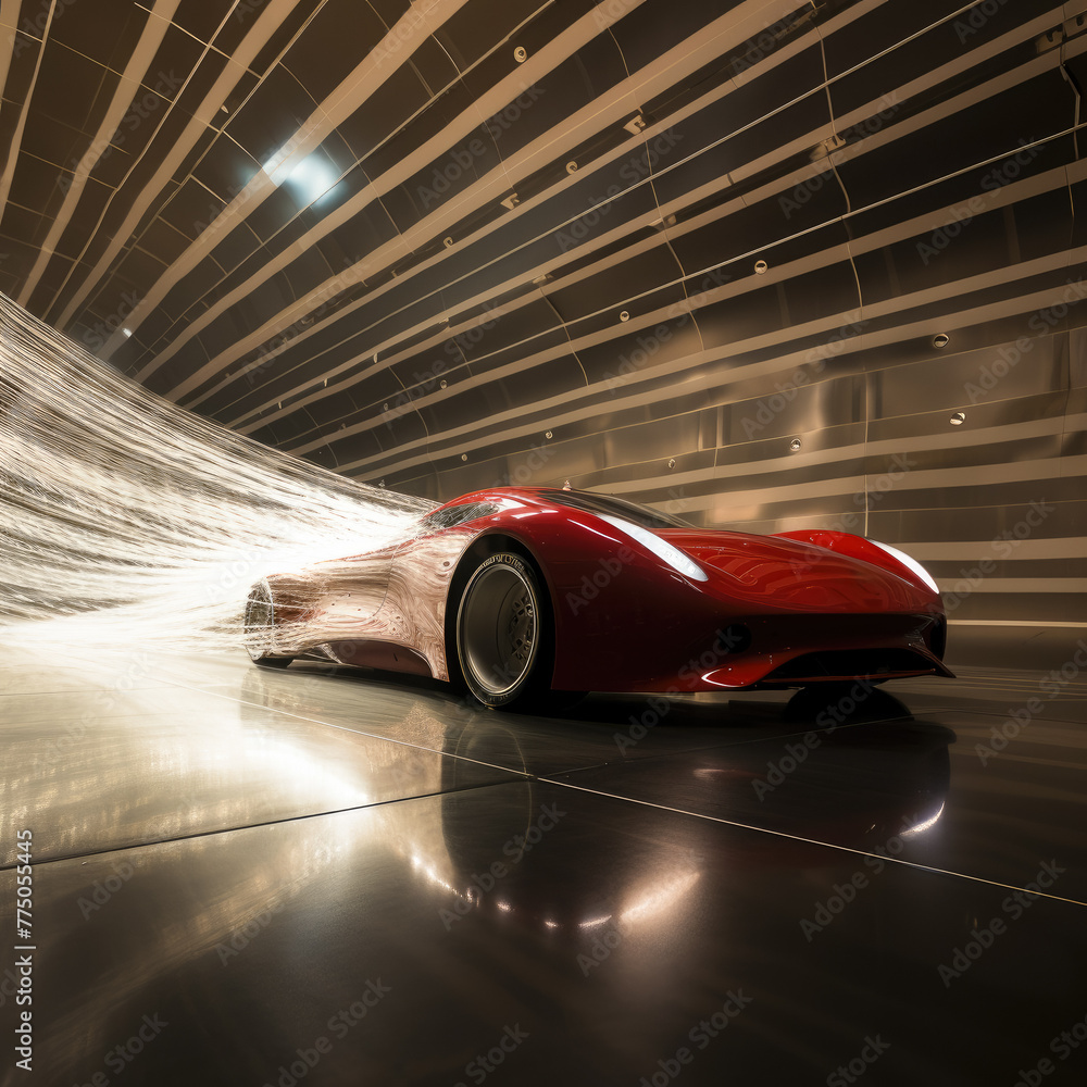 Efficient aerodynamics of a vehicle highlighted through a wind tunnel ...