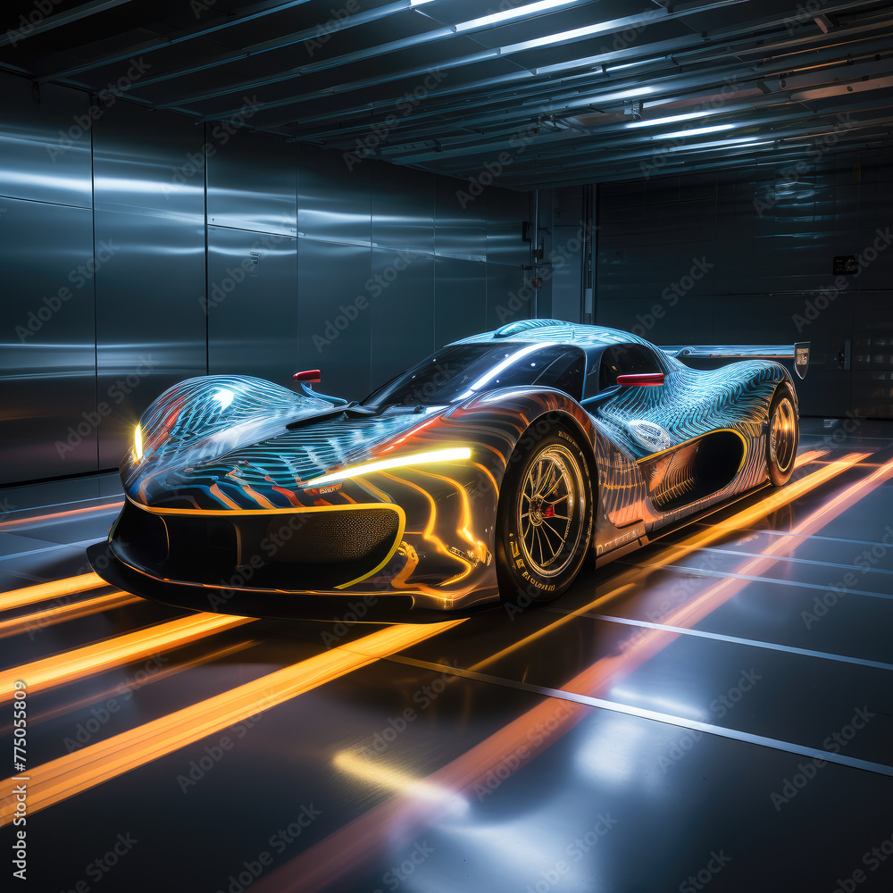 Efficient aerodynamics of a vehicle highlighted through a wind tunnel ...