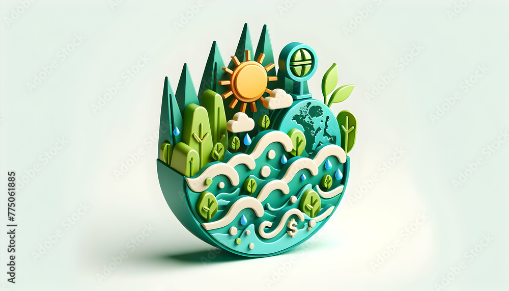 3d flat icon as Eco Anomaly An advertisement focusing on the eco ...