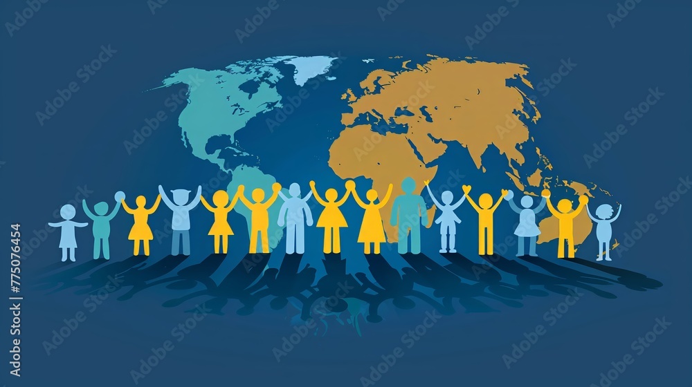 ภาพประกอบสต็อก Generate a visual representation of unity and connection ...