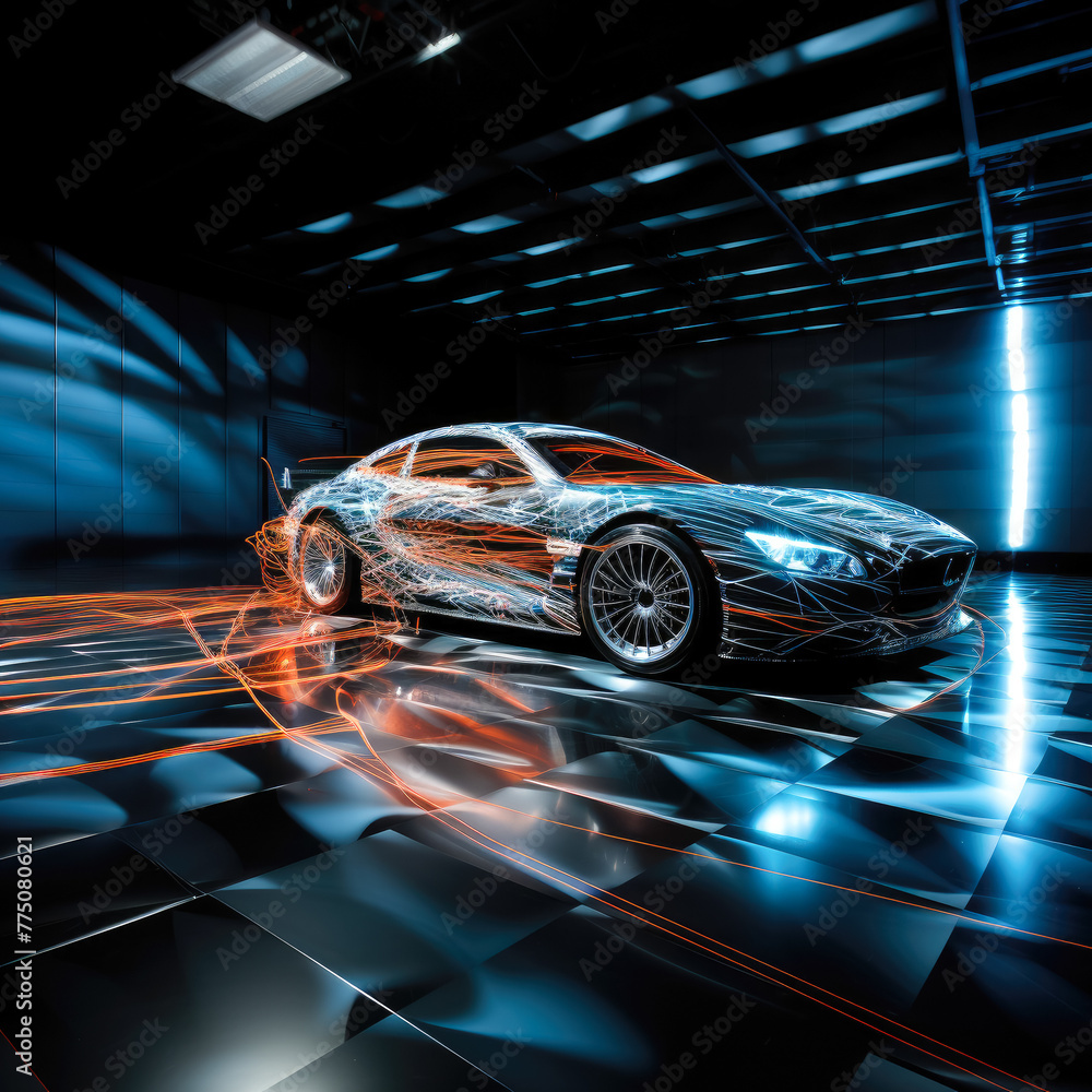 Efficient aerodynamics of a vehicle highlighted through a wind tunnel ...