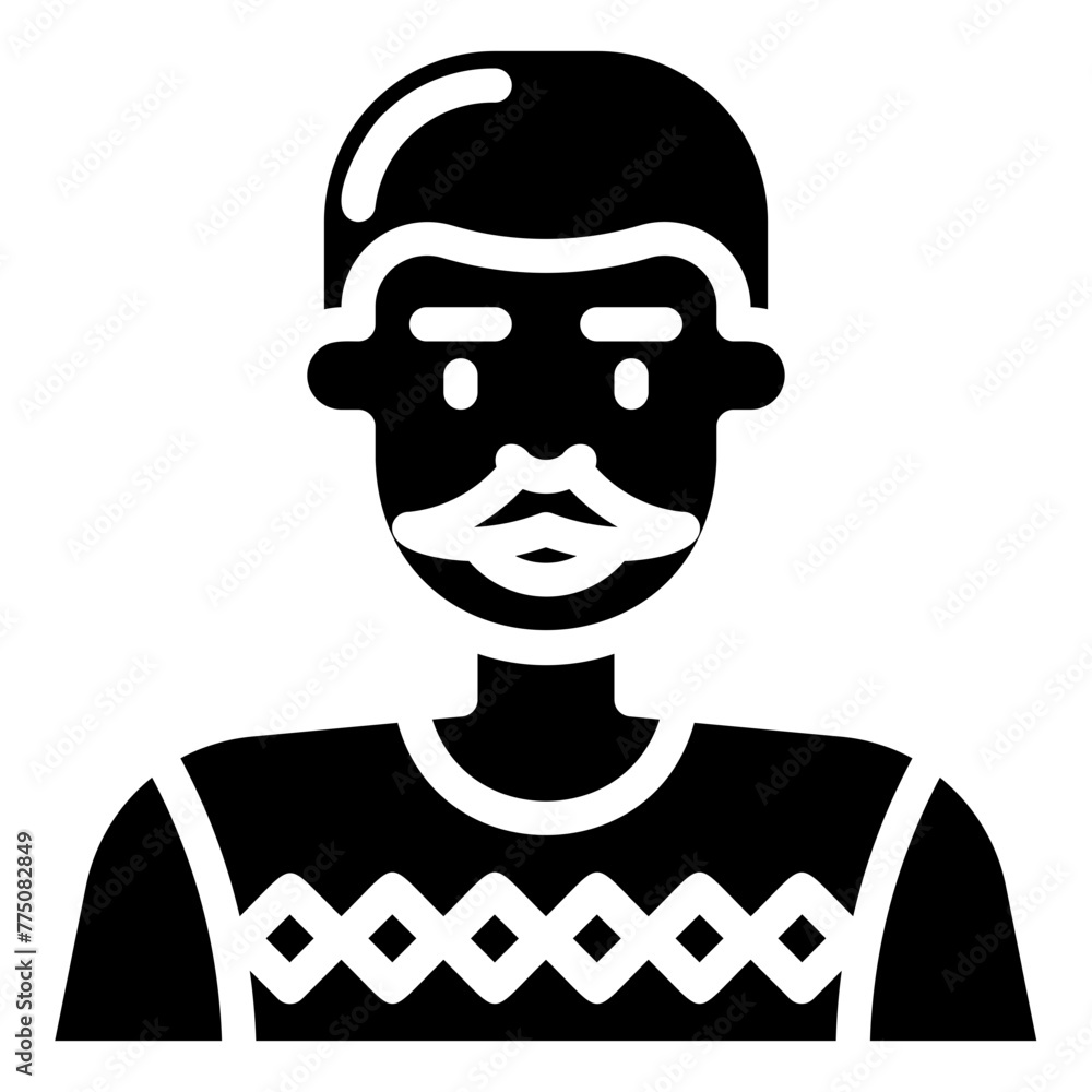 avatar father. vector single icon with a solid style. suitable for any ...