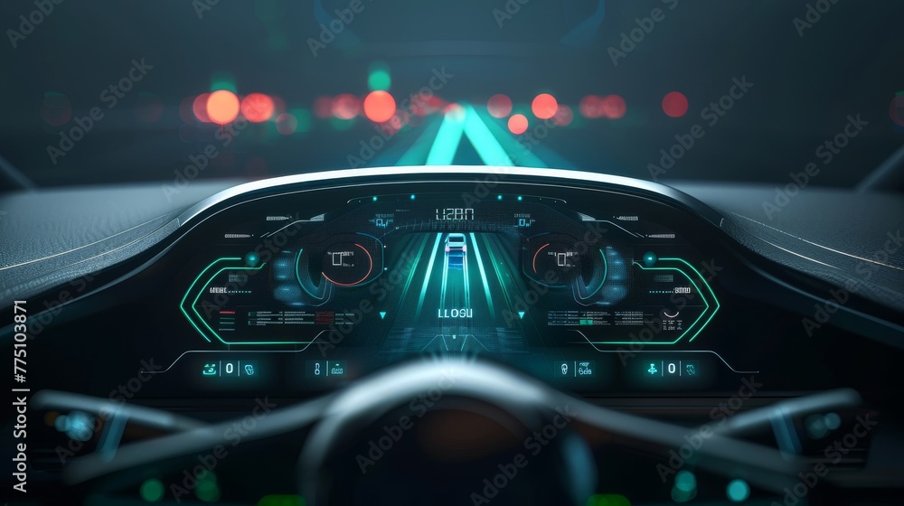 An electronic digital scoreboard for a passenger car with network ...
