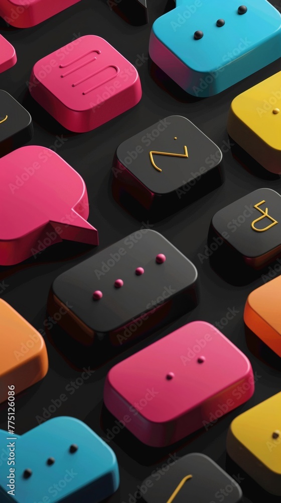 Create an animated video featuring speech bubbles with the text basic ...