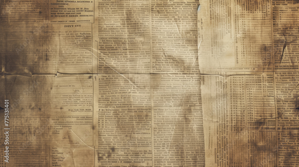 Vintage newspaper-style grunge texture, perfect for creating a ...
