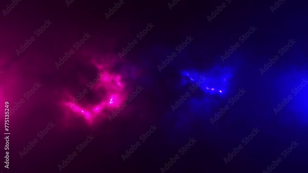 Futuristic blue and purple light energy motion in the sky. Neon ...