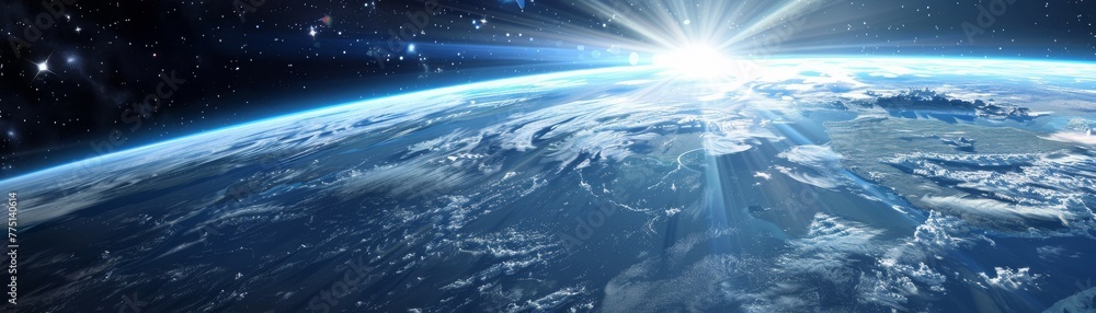 Space technology advancements, showcasing satellites, space exploration ...