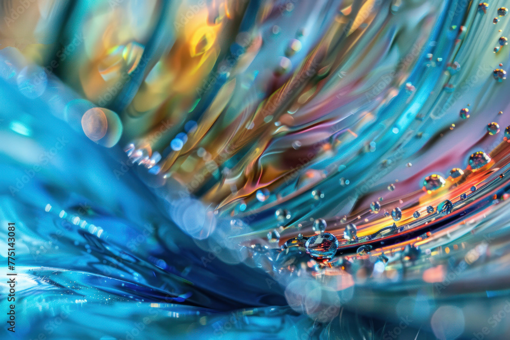 "Abstract Glass Art": Focus on the intricate details and vibrant colors ...