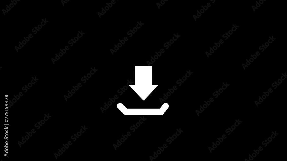 Download icon animation. flat download sign down arrow moving animation ...