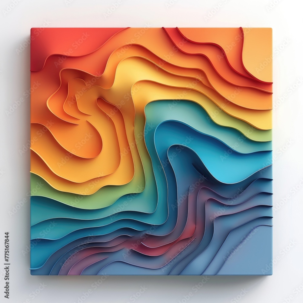 Contemporary 3D clay heat map with color gradients, standing out ...