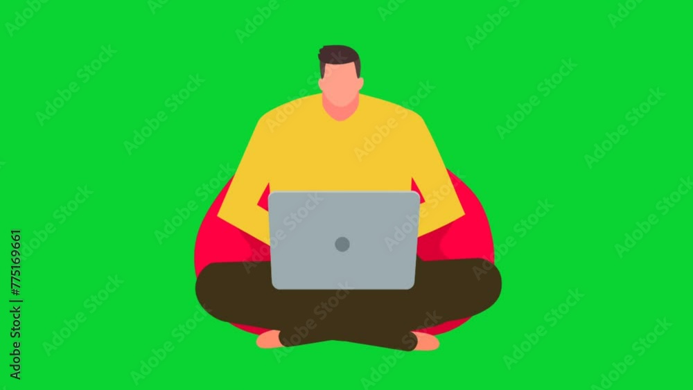 Figures stick different icons, 3D Animation Cartoon Video Green Screen ...