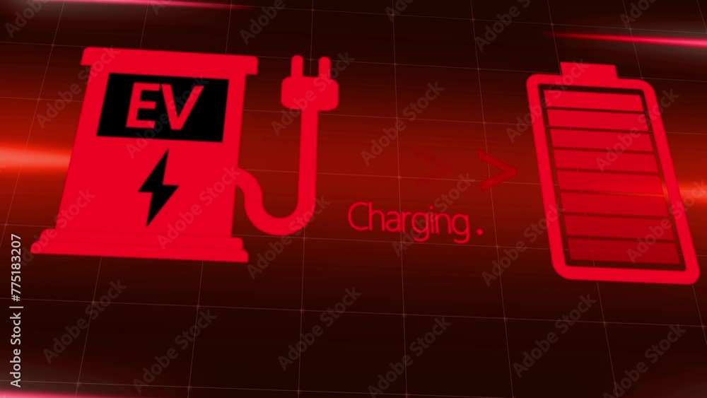 Electric Car Dashboard. Electric car battery indicator showing an ...