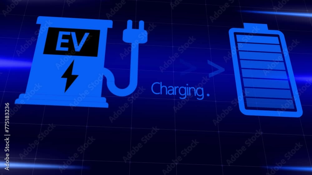 Electric Car Dashboard. Electric car battery indicator showing an ...