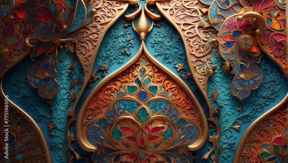 Beauty and culture with a stylistic rendering of an Arab-inspired ...