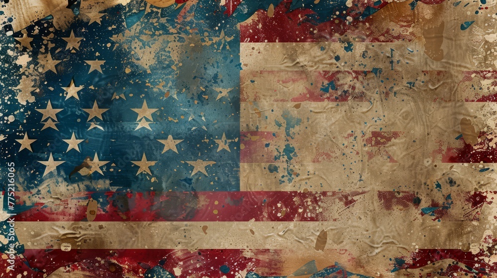 A creative background capturing the American spirit, with a central ...