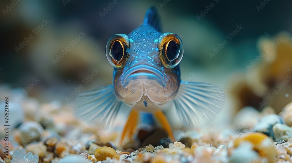 Fish that live in the sand, solid color background, 4k, ultra hd Stock ...