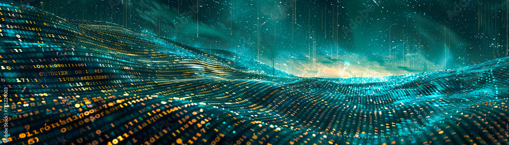 The depth of the digital universe is explored through waves of binary ...