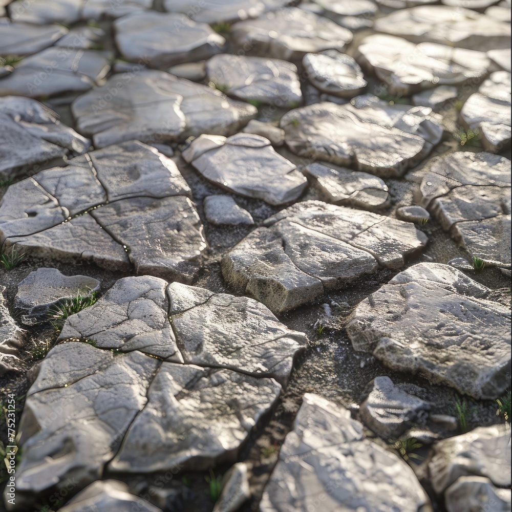 stone textures in 3D. Experience tetragonal continuity on a plane ...