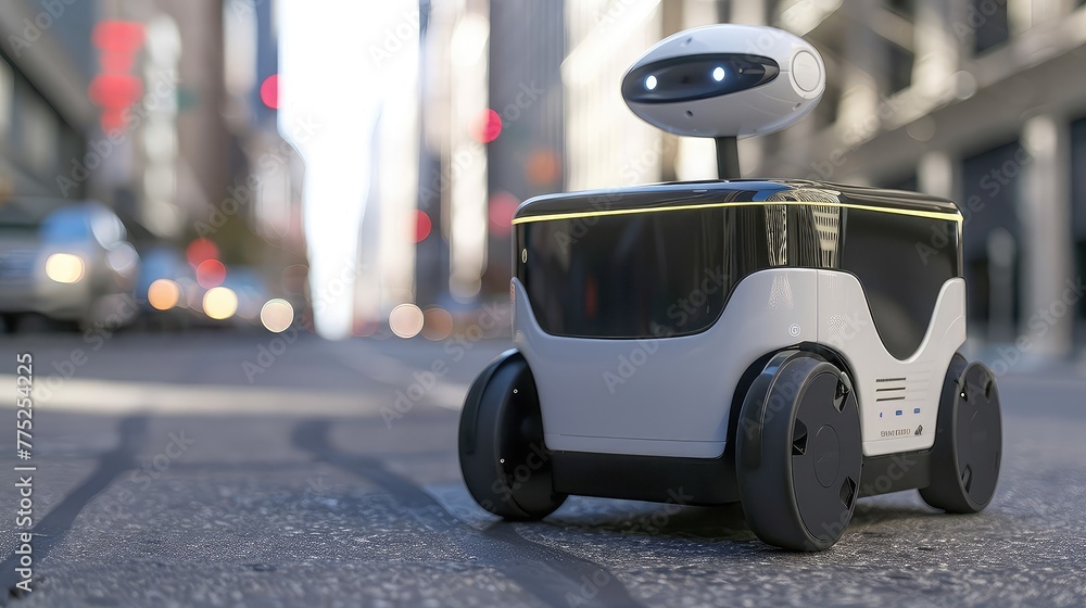 Mobile robot delivering orders. The mobile robot, a modern solution for ...