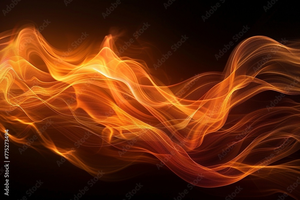 Wispy tendrils of heat dance and rise against a dark, empty canvas. The ...