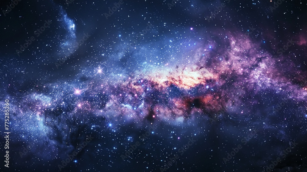 The infinite mystery of the galaxy, with stars and cosmic phenomena ...