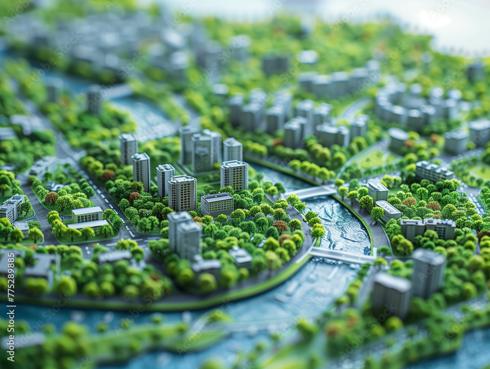 Urban Planning Blueprint: City Zoning and Infrastructure Design Stock ...