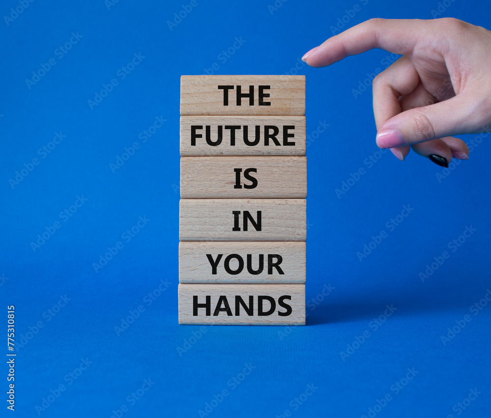 The Future is in your Hands symbol. Concept words The Future is in your ...
