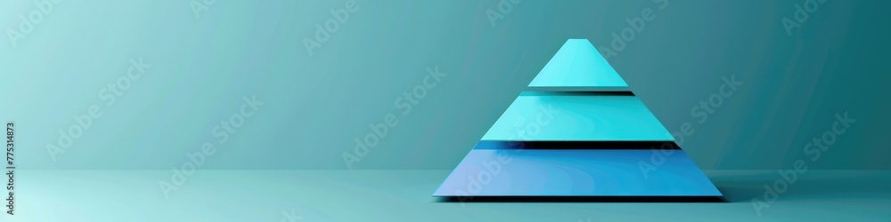 Three-Dimensional Pyramid Infographic Element with Space for Text ...