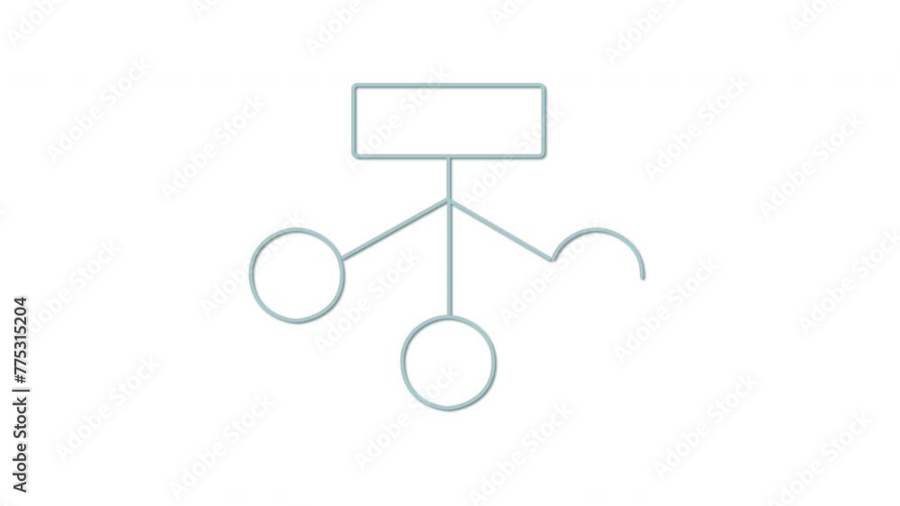 Block diagram, analysis scheme, flow chart self drawing animation. Animated infographics Stock ...