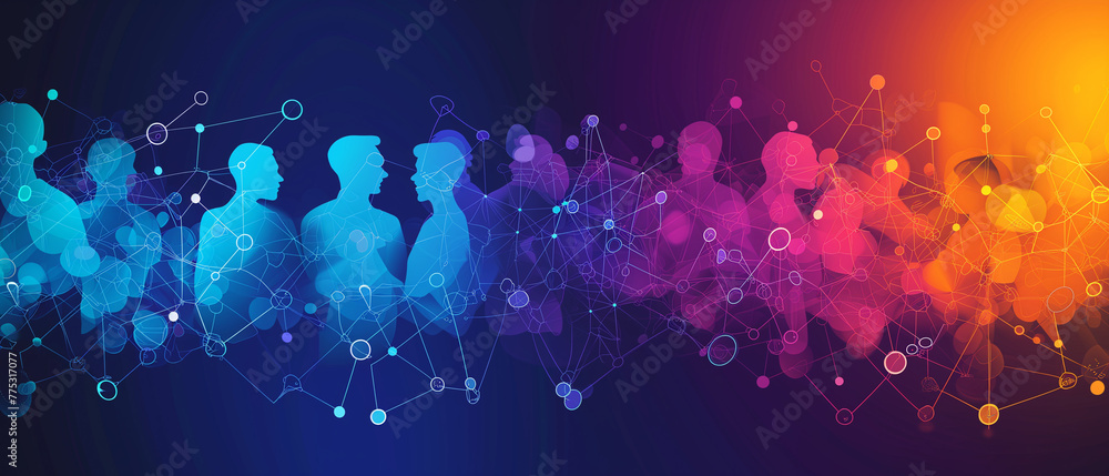 A visually striking banner celebrating unity and connection, portraying ...