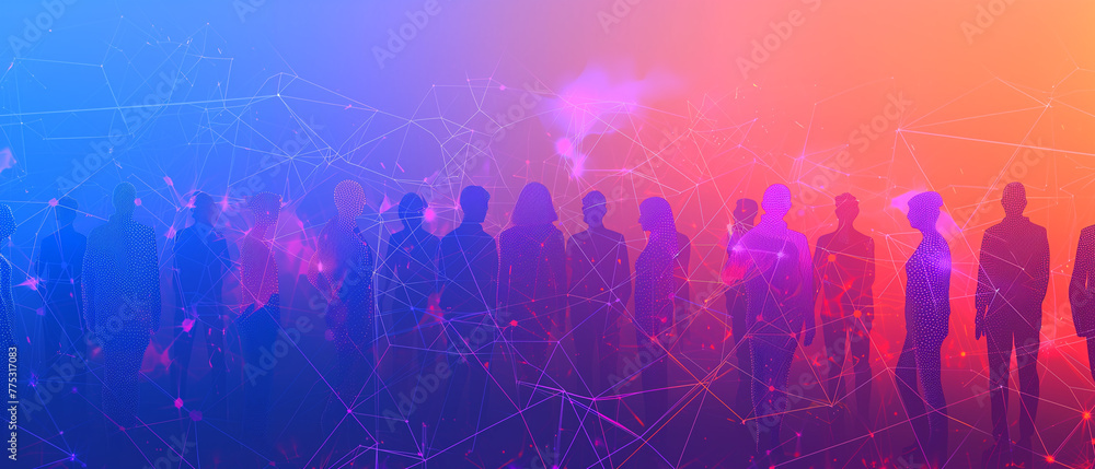 A visually striking banner celebrating unity and connection, portraying ...