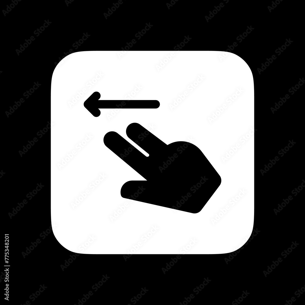 Editable two fingers swipe left vector icon. Part of a big icon set ...