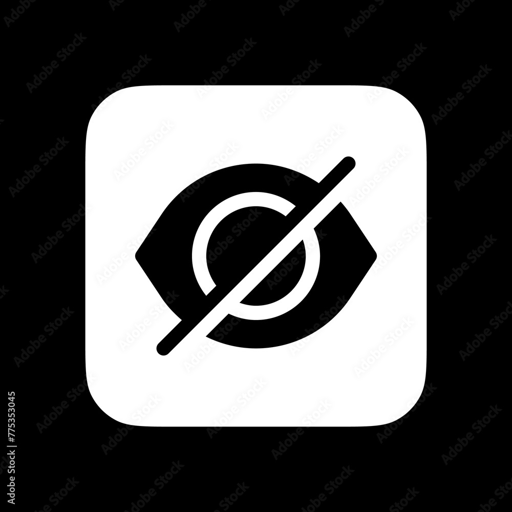 Editable vector hide password eye visual impairment icon. Part of a big ... Editable vector hide password eye visual impairment icon. Part of a big ...