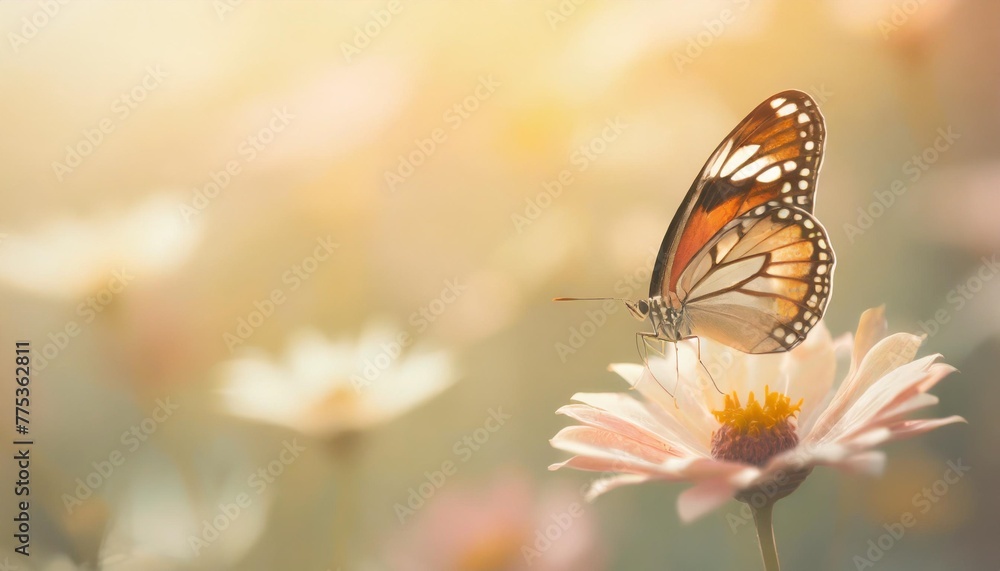 nature of butterfly and flower in garden using as background ...