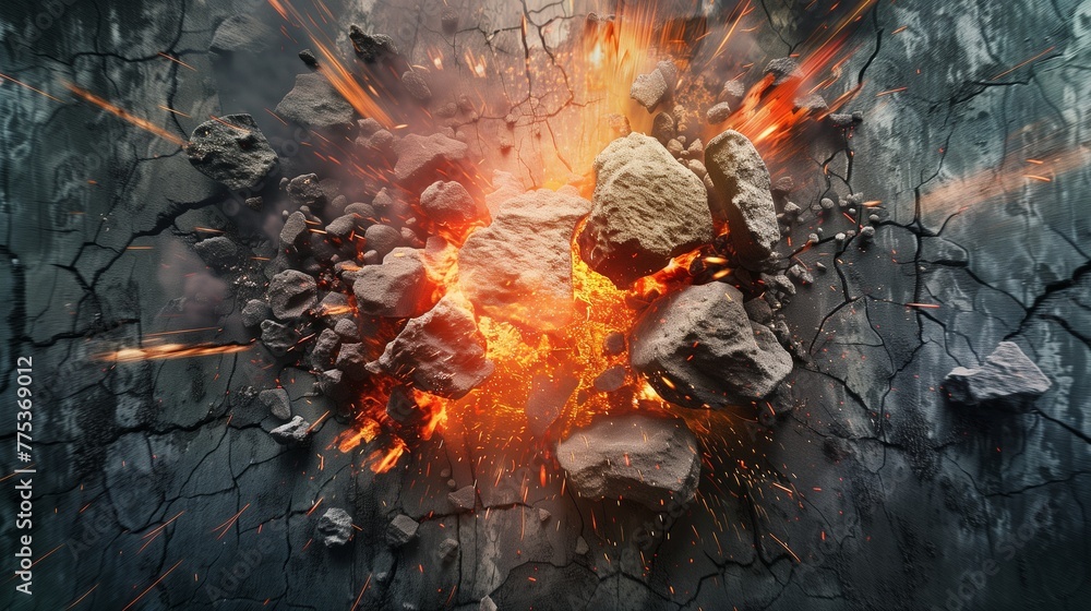 Brutal background with magma Stock Illustration | Adobe Stock