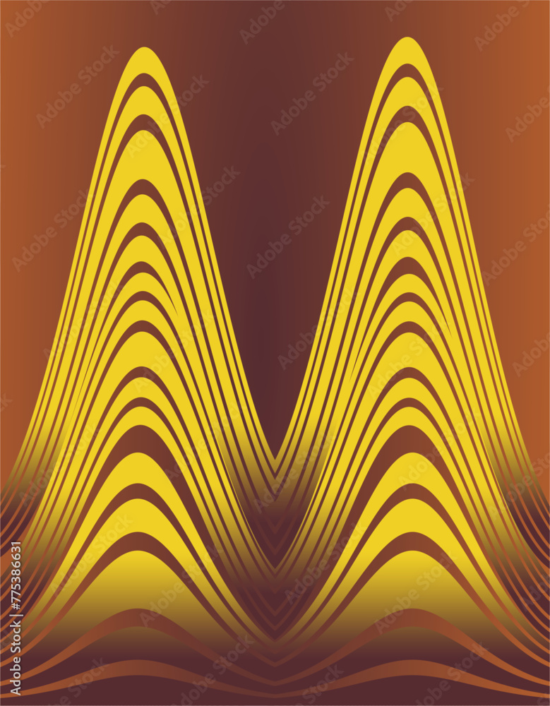 a composition of abstract planes and shapes in yellow, orange and brown ...