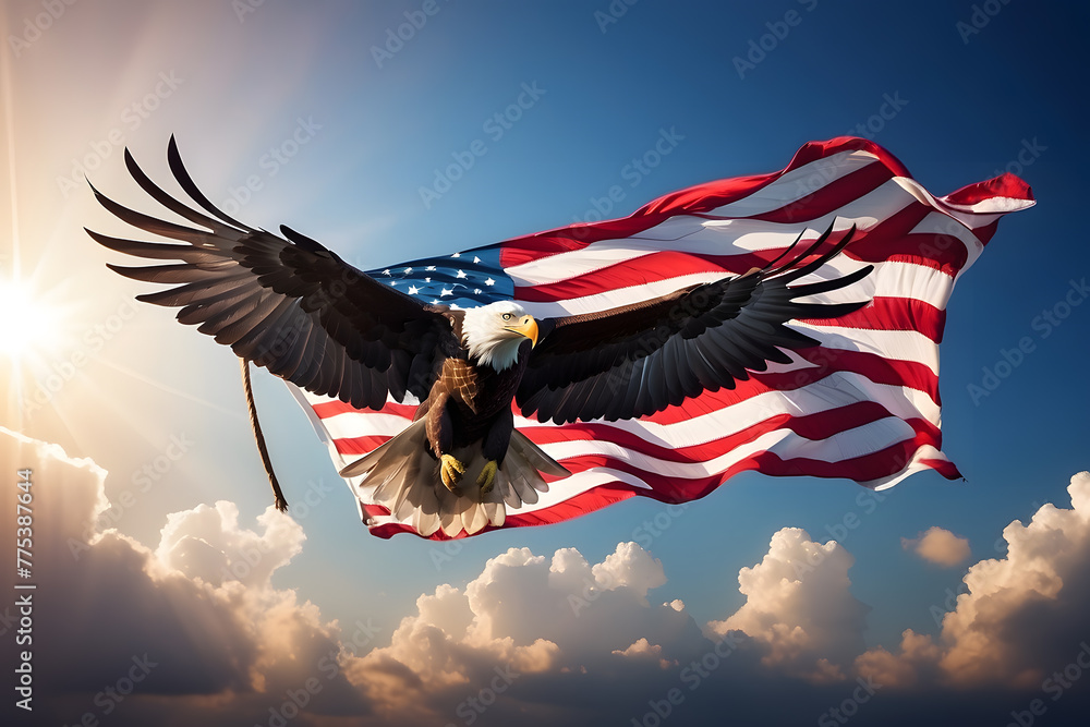 Celebrate Independence Day with the powerful image of an eagle soaring ...