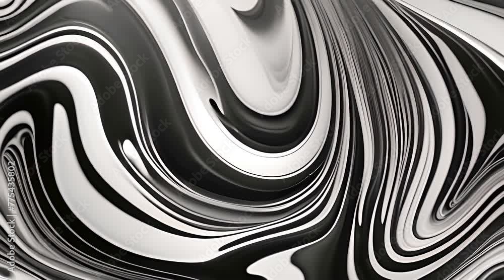 Abstract Liquid black and white texture Organic background for visual ...