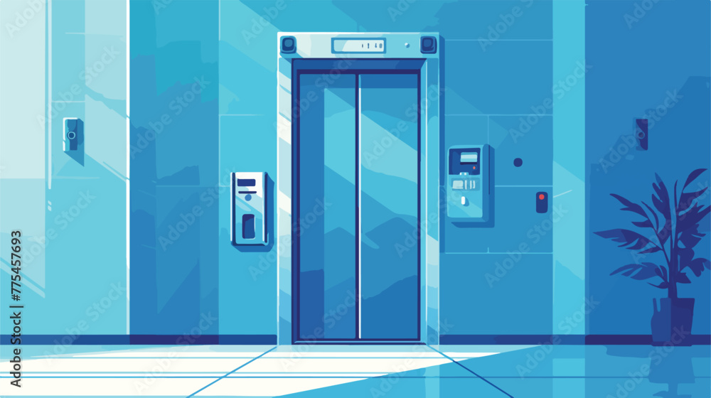 Elevator icon 2d flat cartoon vactor illustration i Stock Vector ...