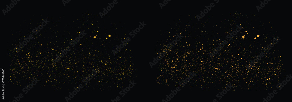 Vector golden sparkles gold glitter template design background Stock ...
