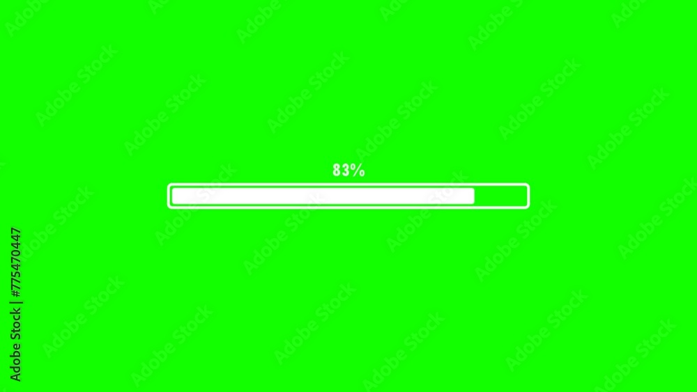 Loading bar downloading barloading screen pixelated progress animation with green screen. Stock ...