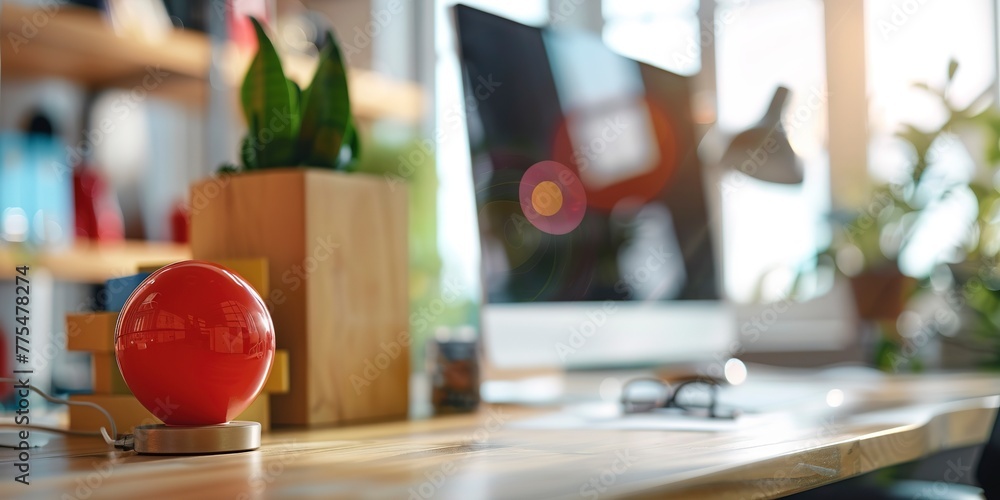 Pomodoro timer on a desk, focused work sessions, close-up, productivity ...